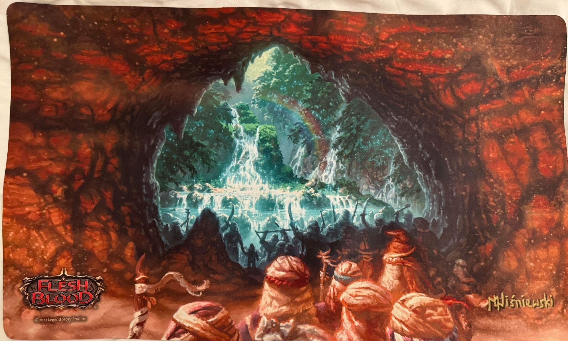 Oasis Respite Signed Playmat – Fluke & Box