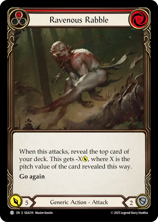 3x Ravenous Rabble (Red) – Fluke & Box